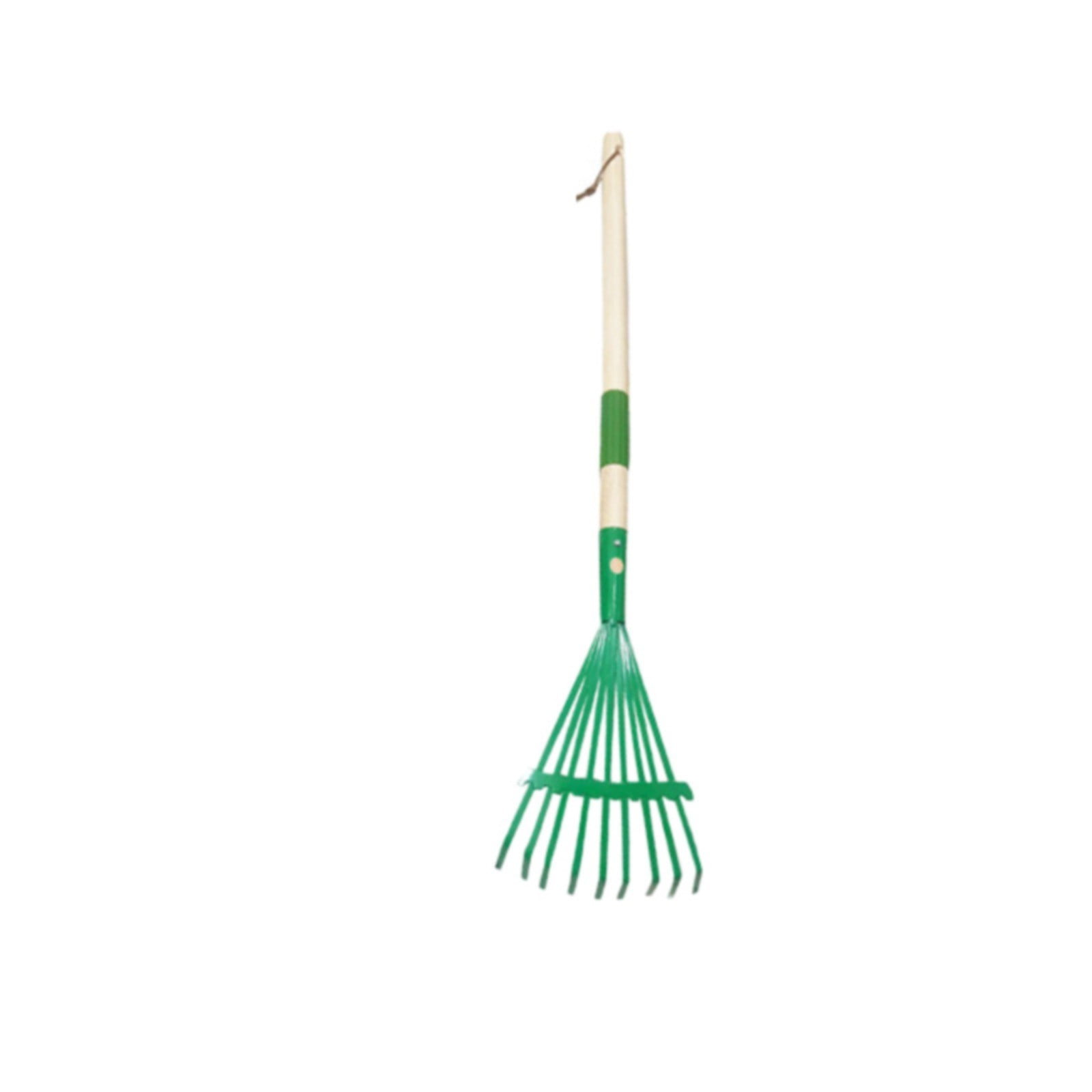 Kids Leaf Rake-Small Wooden Handle Leaf Rake with Metal Tines, 27inches ...