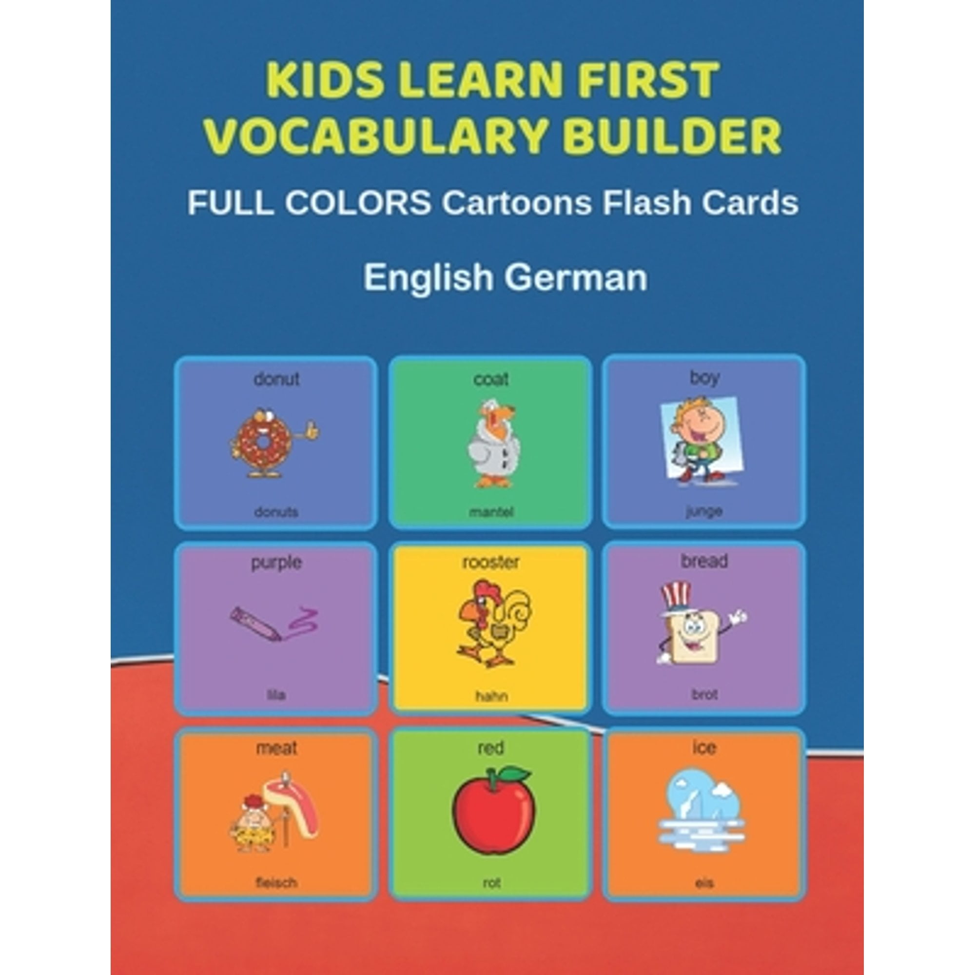 Kids Learn First Vocabulary Builder FULL COLORS Cartoons Flash Cards ...
