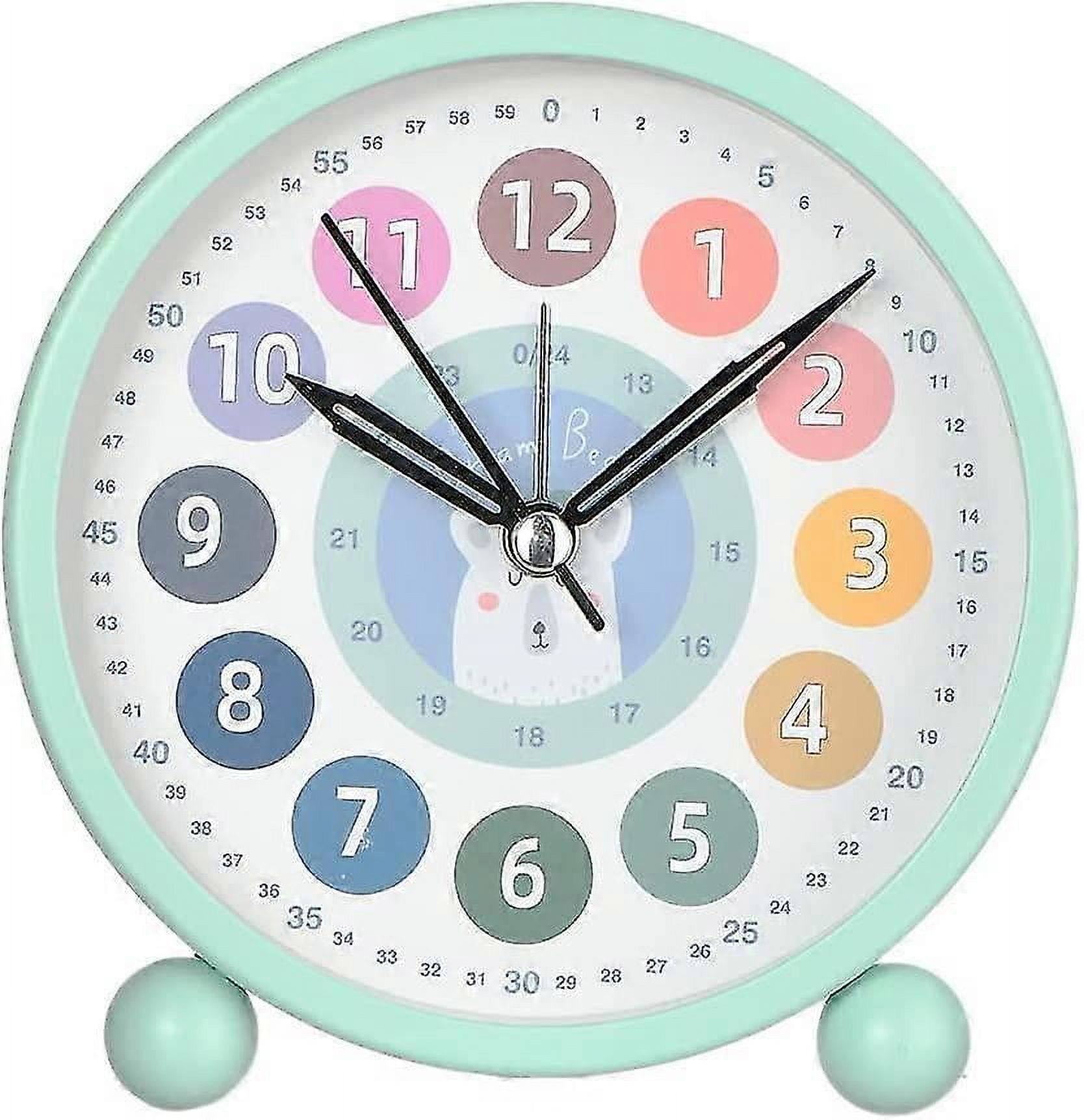Kids Learning Alarm Clock For Boys/girls , Silent Small Cute Table ...
