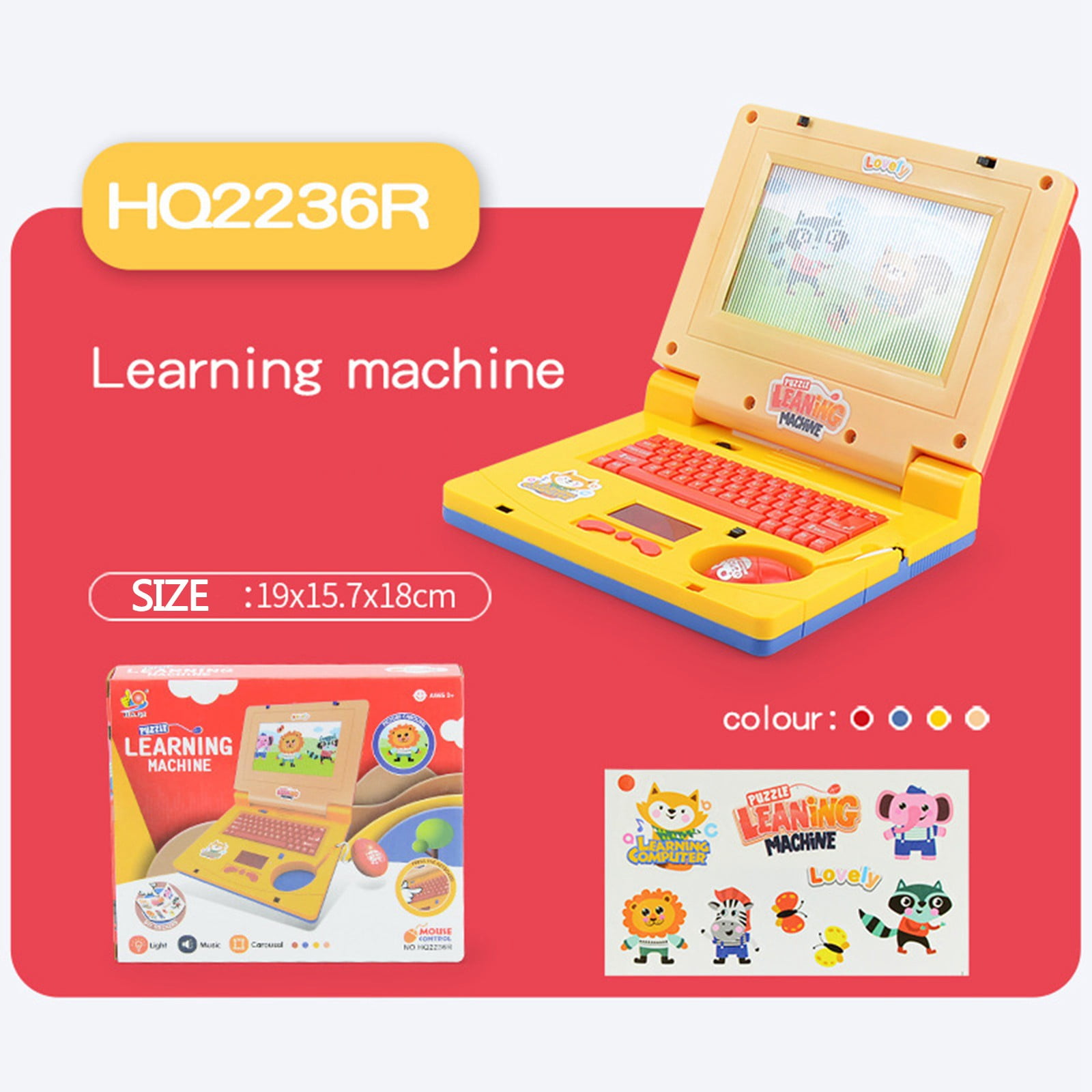 LAY543 Kids Learning Laptop Plastic High Simulation Educational ...