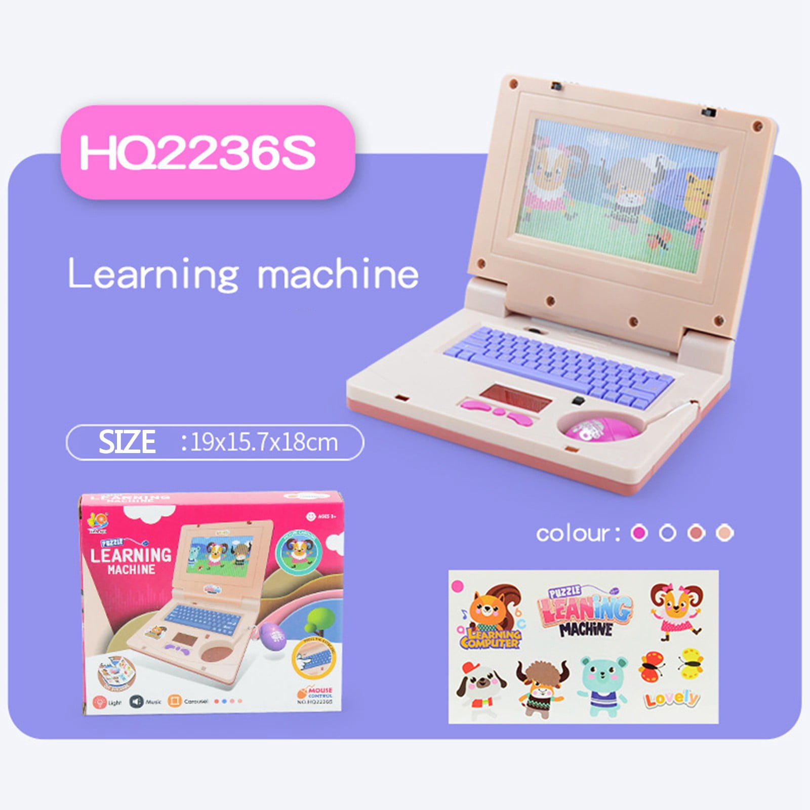 Kids Learning Laptop, Plastic High Simulation Educational Toddler ...