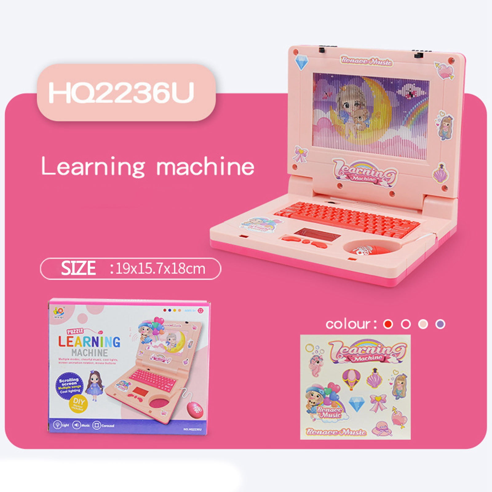 Kids Learning Laptop, Plastic High Simulation Educational Toddler ...