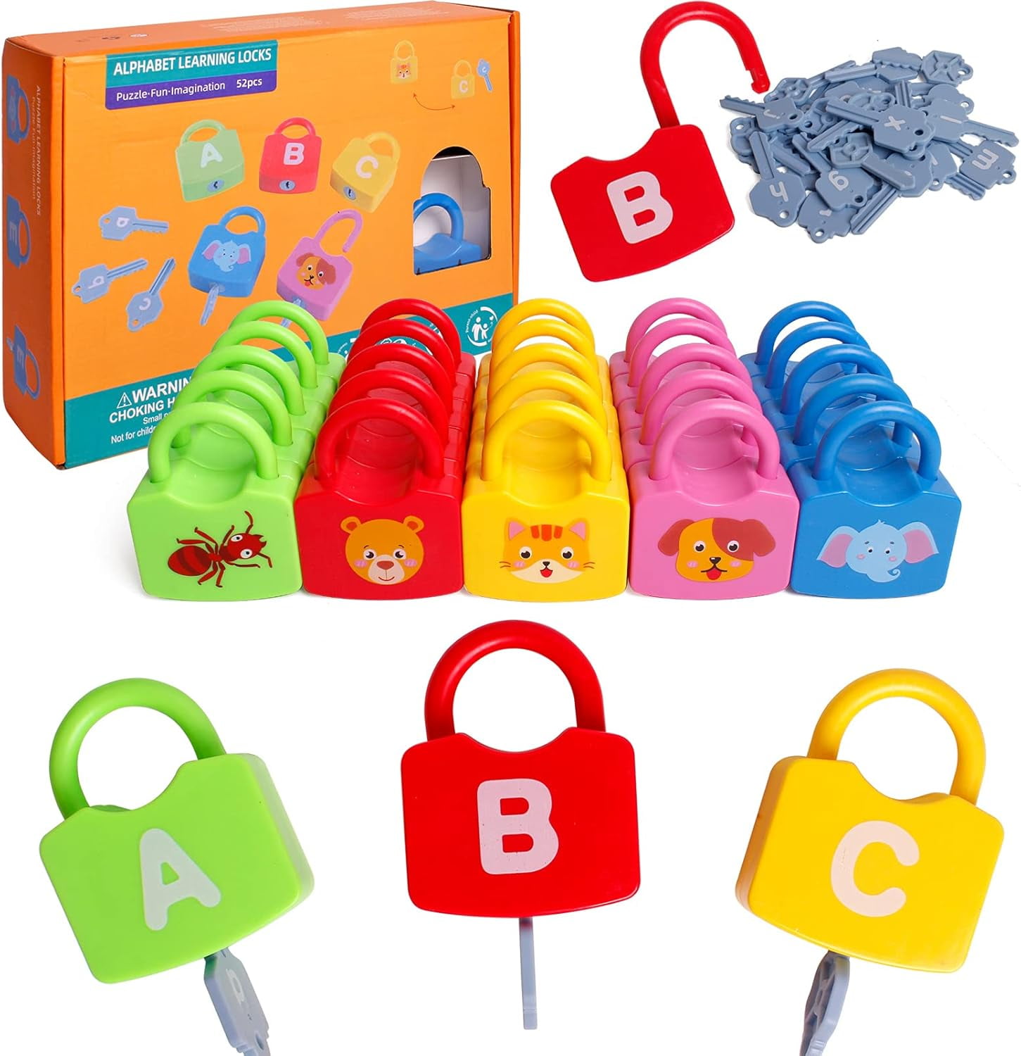 Kids Learning Locks with Keys Numbers Matching & Counting Montessori ...