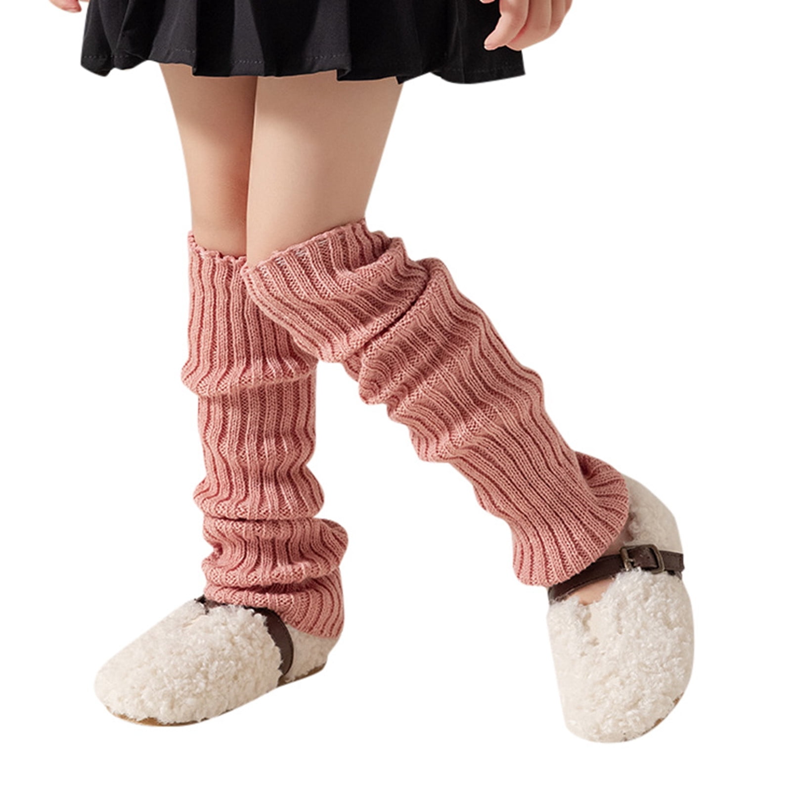 Kids Leg Warmers Knitted Knee High Warmth for Girls for Casual Wear and ...
