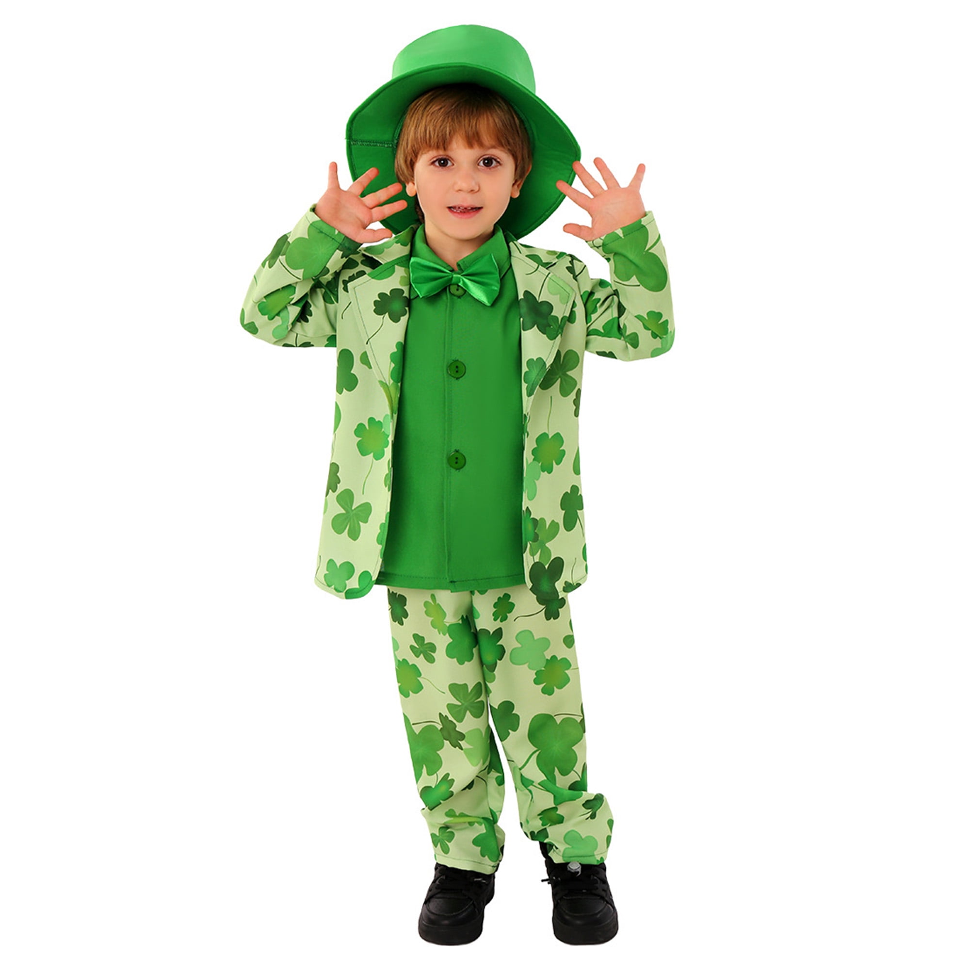 Kids Leprechaun Costume Boys St. Patrick's Day Outfit Gentleman Suit ...