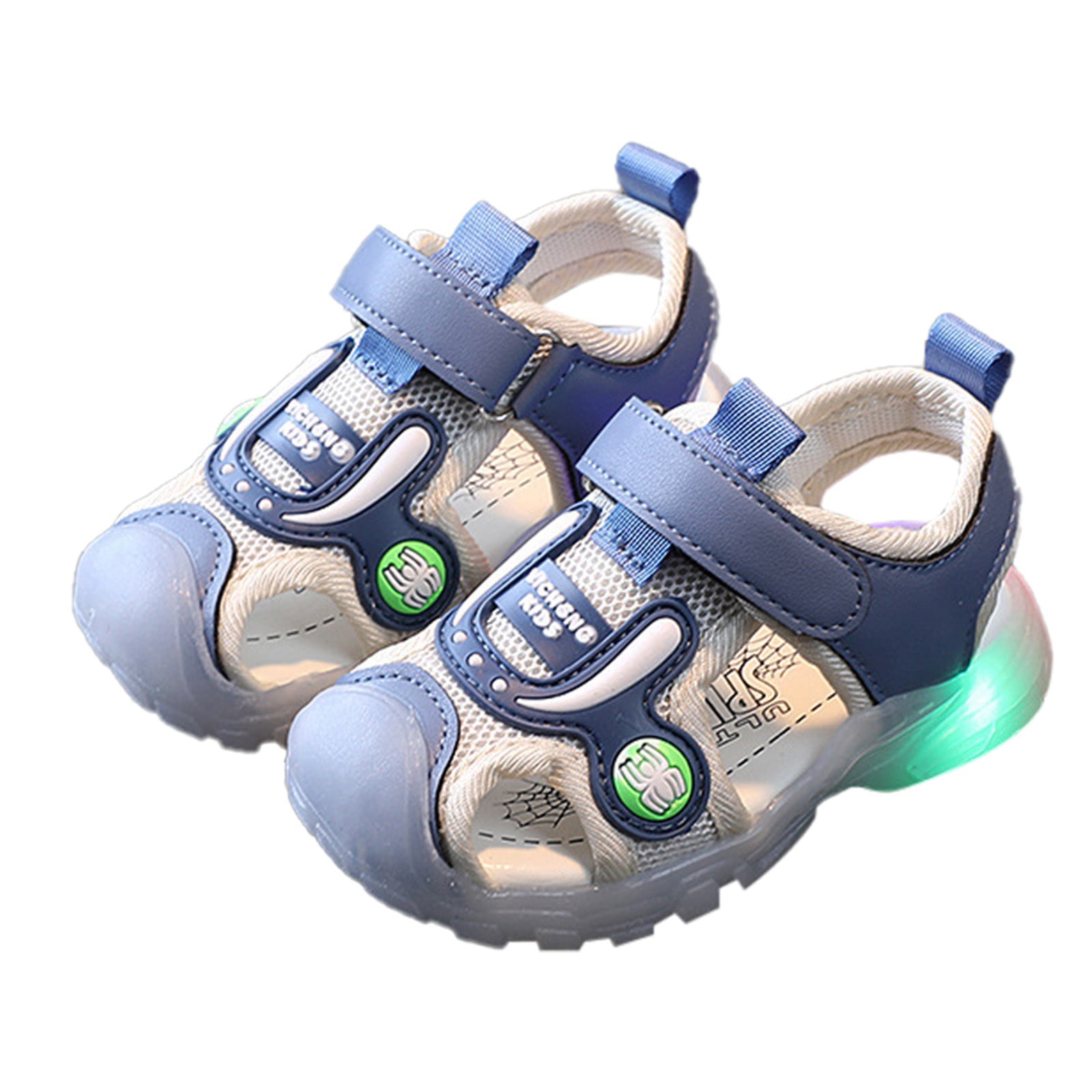 Kids Light Up Sandal Boys Girls Soft Sole LED Flashing Sneakers Toddler ...