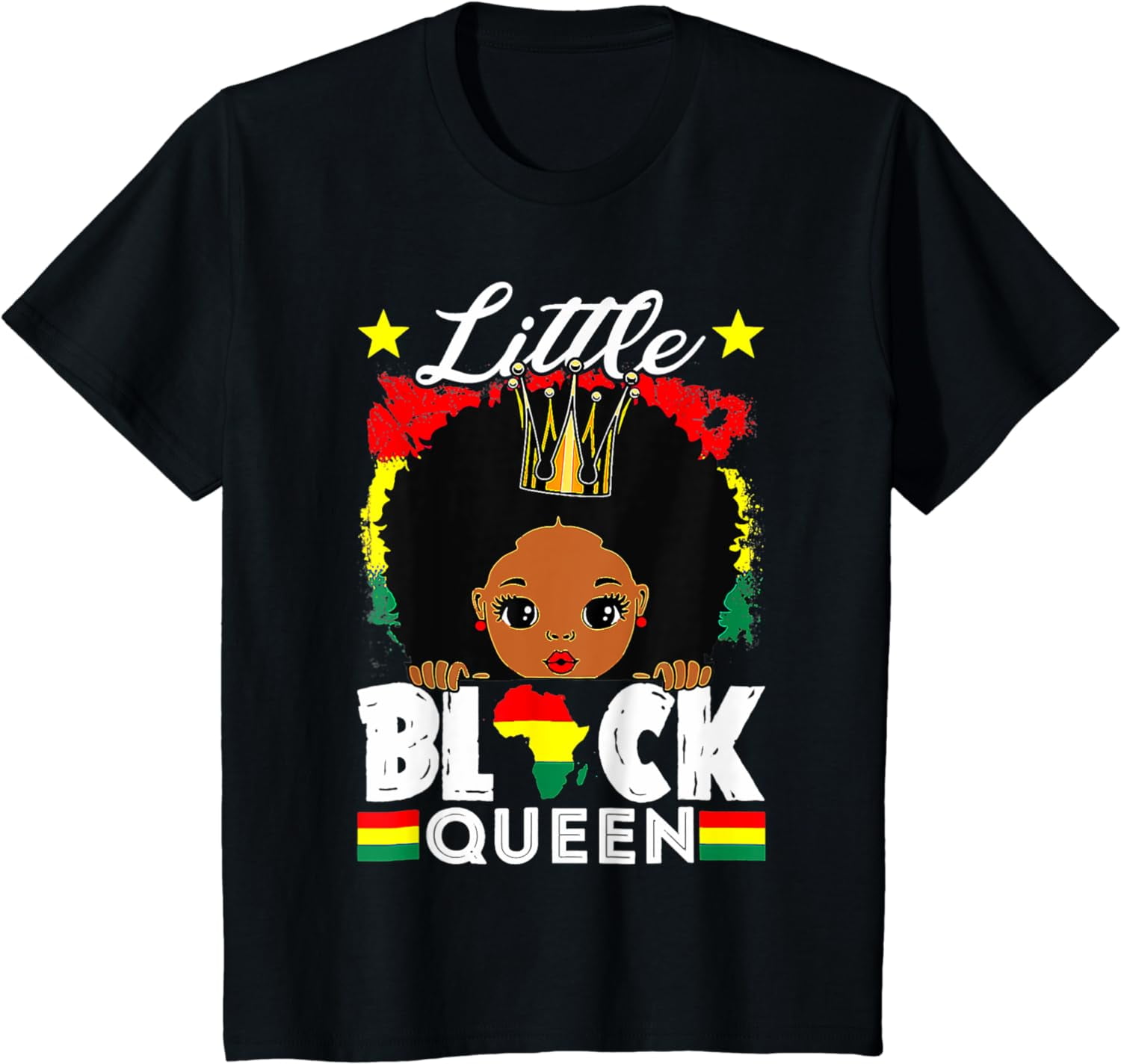 Kids Little Black Queen Melanin BHM BLM Pride Black History Month T ...