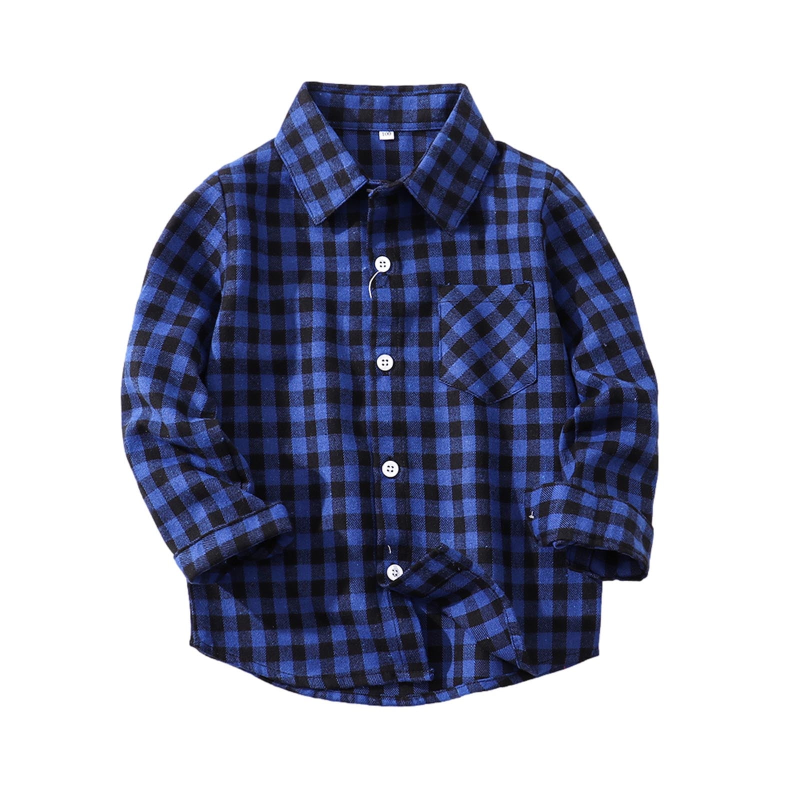 Kids Little Boys Girls Baby Red Plaid Flannel Shirt Jacket Long Sleeve ...
