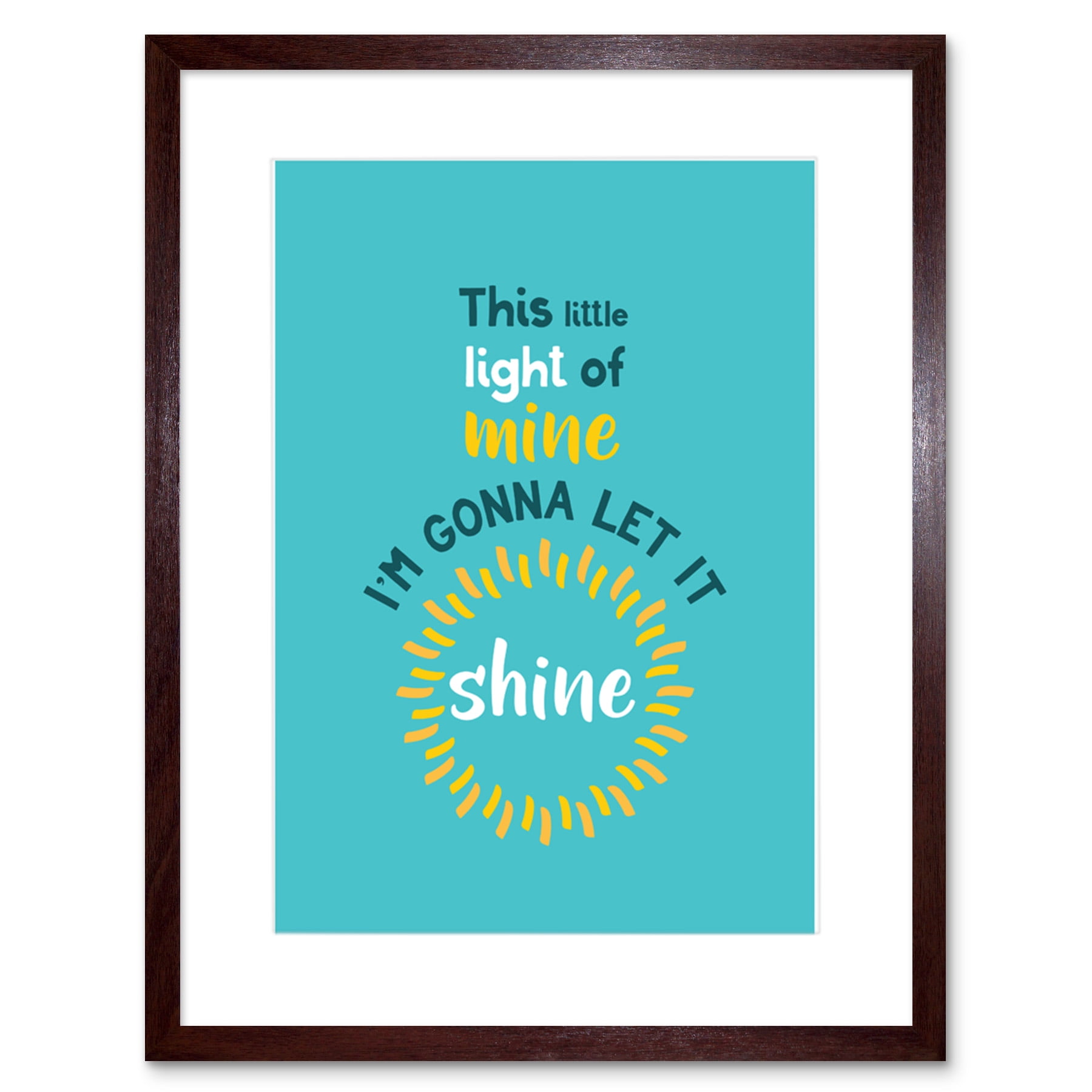 Kids Little Light of Mine Shine Framed Wall Art Print - Walmart.com