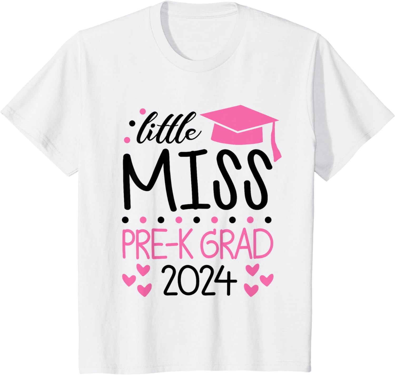 Kids Little Miss Pre-K Grad Preschool Prek Graduation 2024 T-Shirt ...