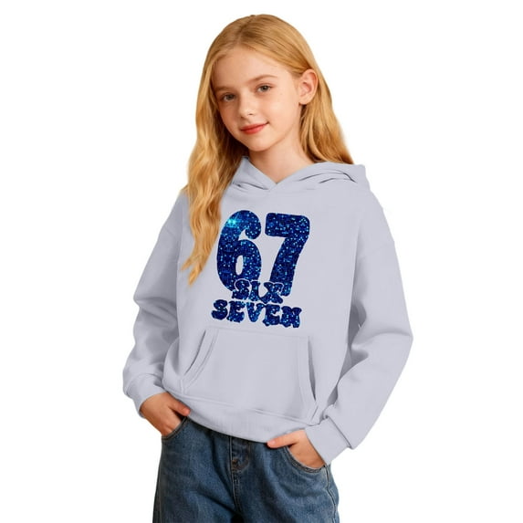 Kids Long Sleeve Letter Print Hooded Sweatshirt Girls Boys Pullover ...