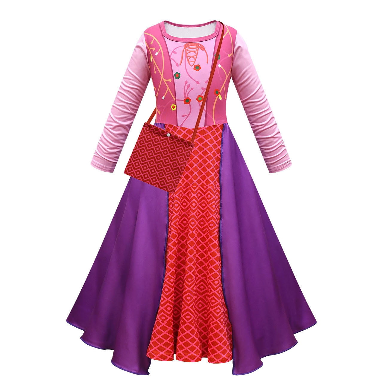 Kids Long Sleeve Witch Costume Sarah Mary Cosplay Party Dress Up for ...