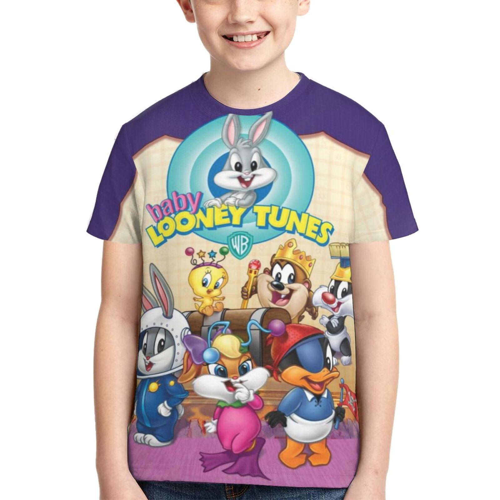 Kids Looney Tunes Cartoons T-Shirt 3d Printed Shirt Short Sleeve Top ...