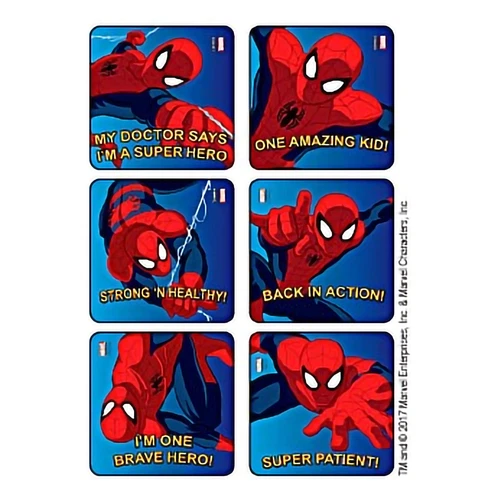 Kids Love Stickers Spider-Man Strong n Healthy Stickers 1 per Roll 2502 ...