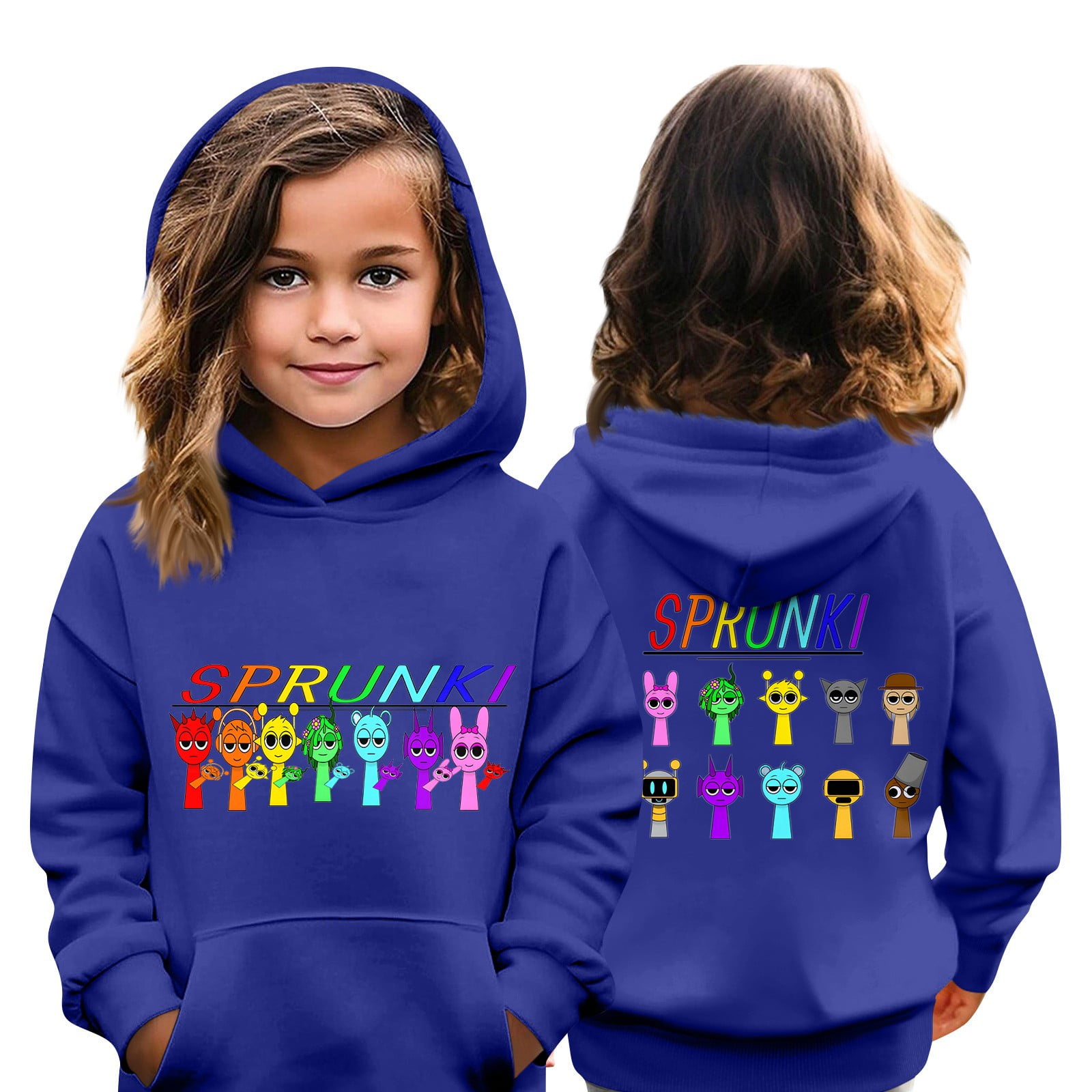 Kids Loves Characters Sprunki toys Sprunki team Sweatshirt Blue 120 ...