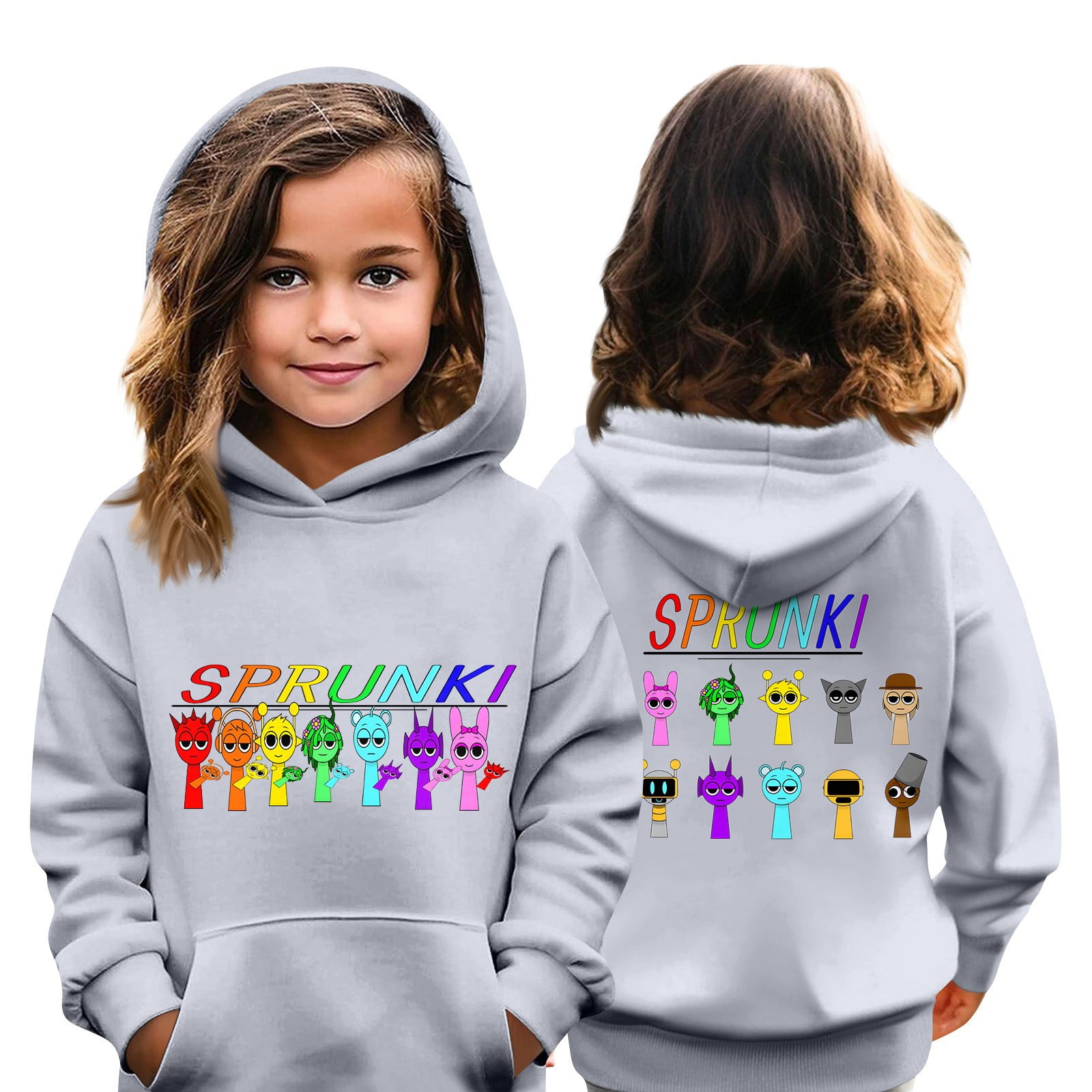 Kids Loves Characters Sprunki toys Sprunki team Sweatshirt Light Gray ...