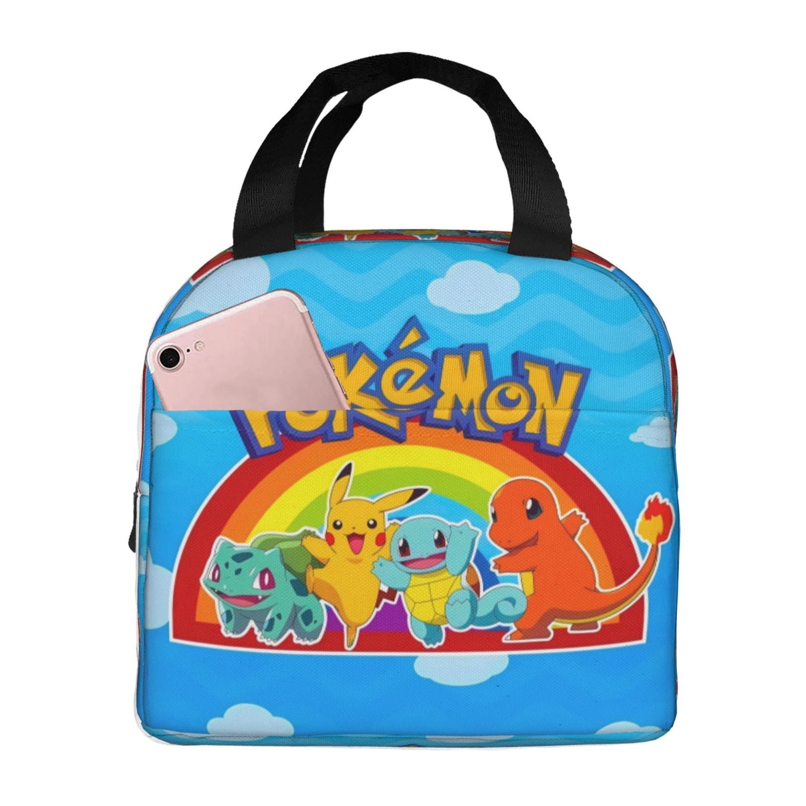 Pokémon- Character Group Reusable Insulated Lunch Bag,Lunch Tote with ...