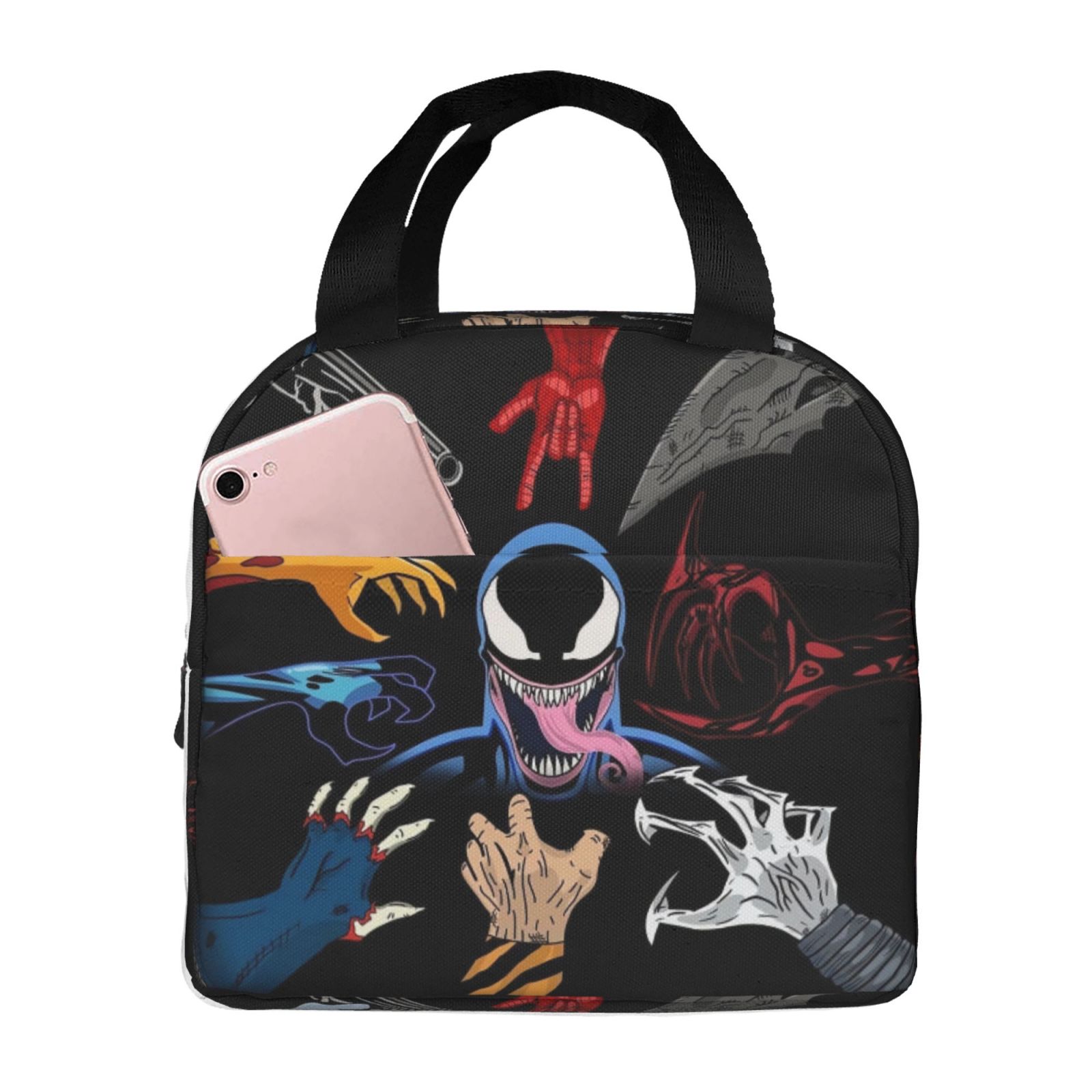 Spider-Man Venom Enemies Reusable Insulated Lunch Bag,Lunch Tote with ...