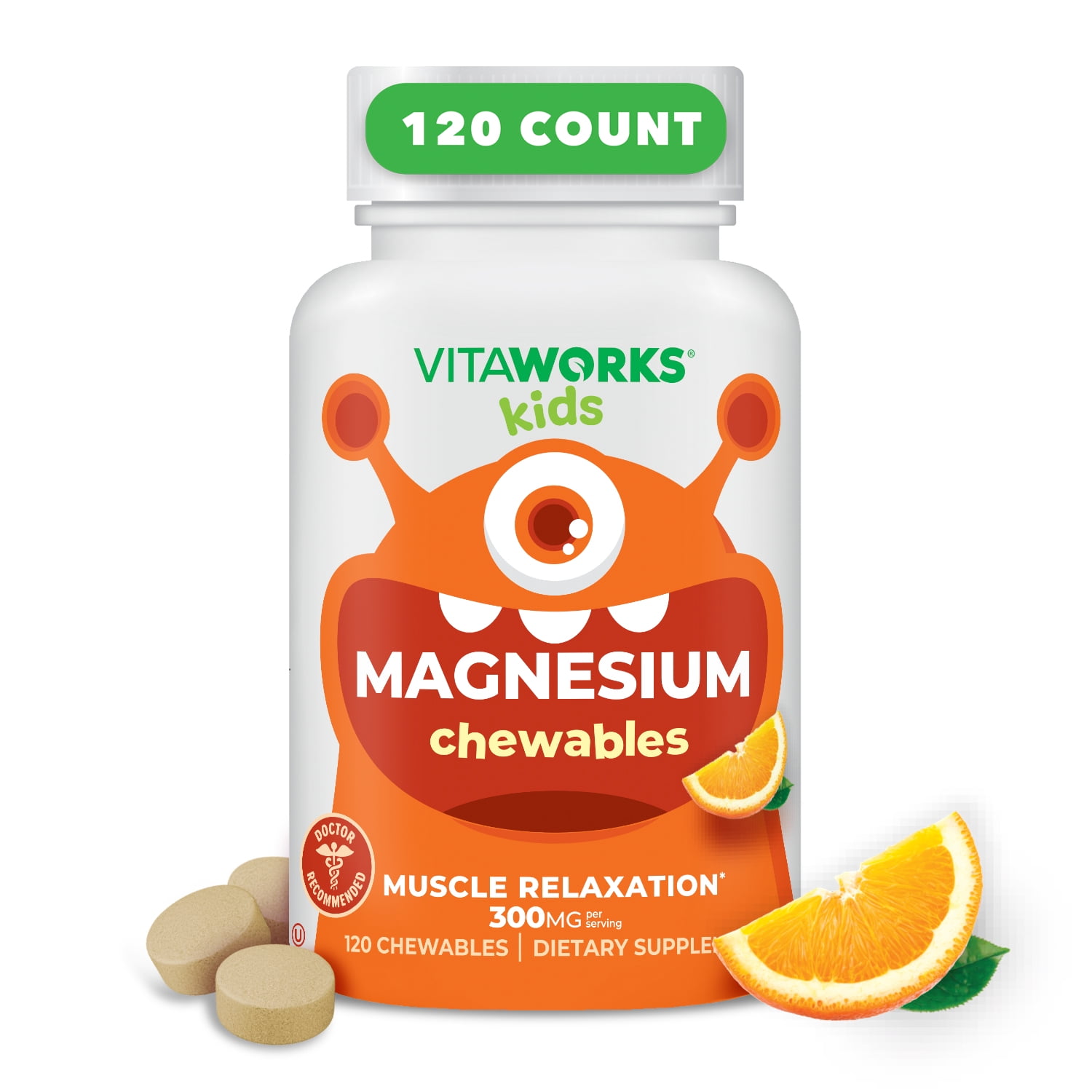 Kids Magnesium Chewable | Great Tasting | 300mg Magnesium Supplement ...