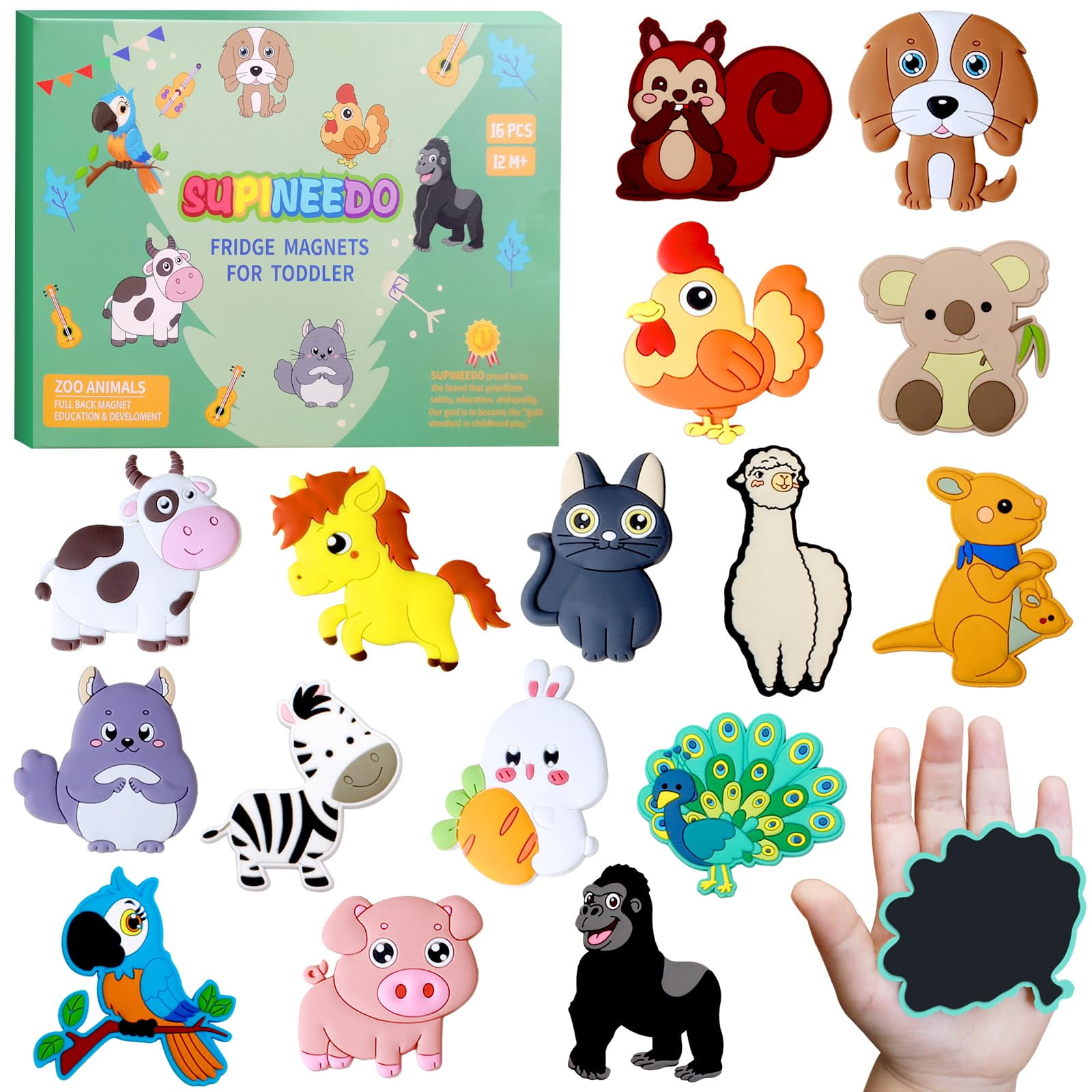 Kids Magnets For Fridge, Cute Animals Fridge Magnet For Toddlers 1 Baby ...