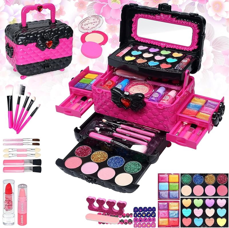 Kids Makeup Kit for Girl - Kids Makeup Kit Toys for Girls,Play Real ...