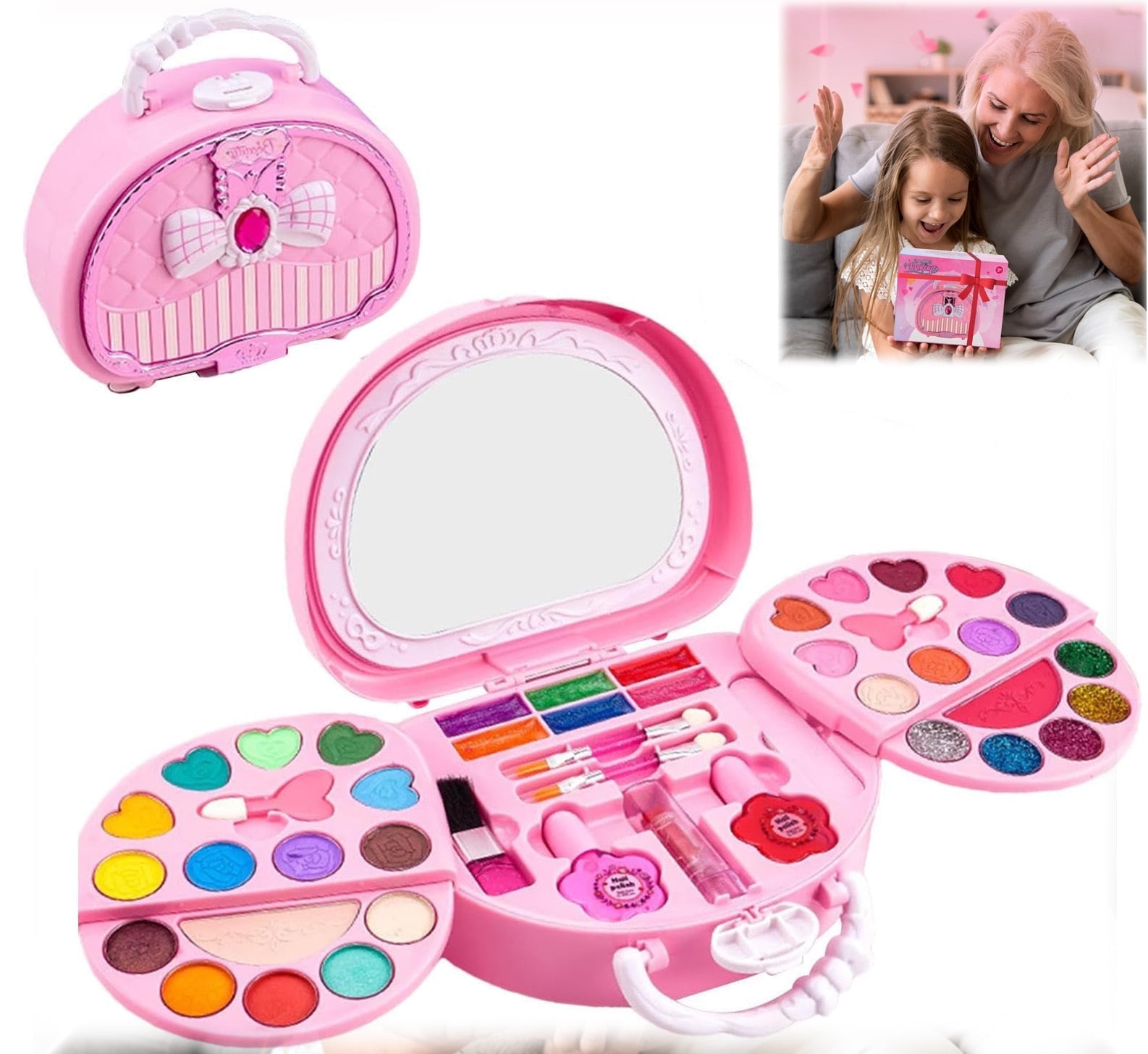 Kids Makeup Kit for Girl,Washable Makeup Set for Little Girls, Real ...
