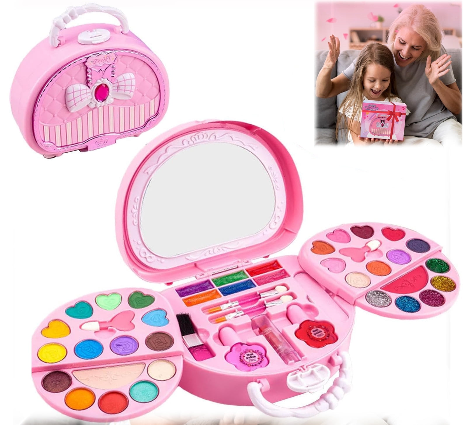 Kids Makeup Kit for Girl,Washable Makeup Set for Little Girls, Real ...