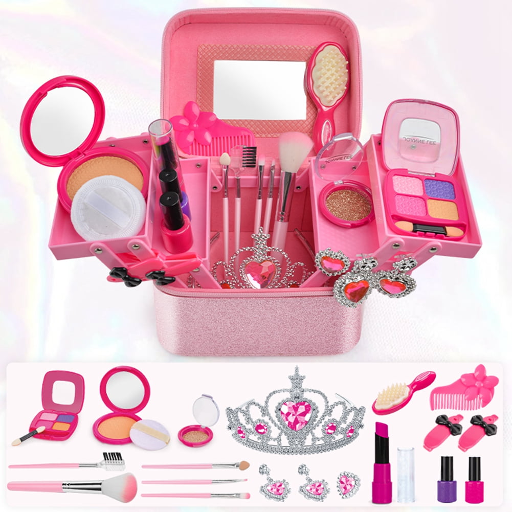 Kids Makeup Kit for Girls, Real Washable Makeup Toy for Little Girl ...