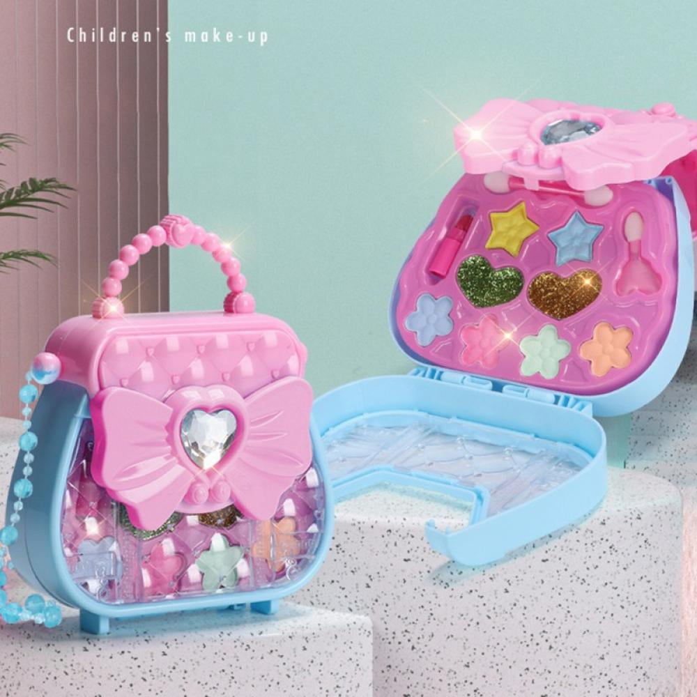 Kids Makeup Kit for Girls, Washable Makeup Toy Set with Cosmetics Bag ...