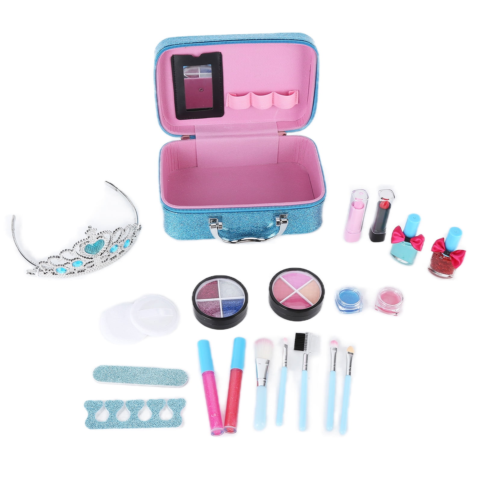 Kids Makeup Kit Lipstick Nail Polish Eyeshadow Makeup Tools Real Makeup ...