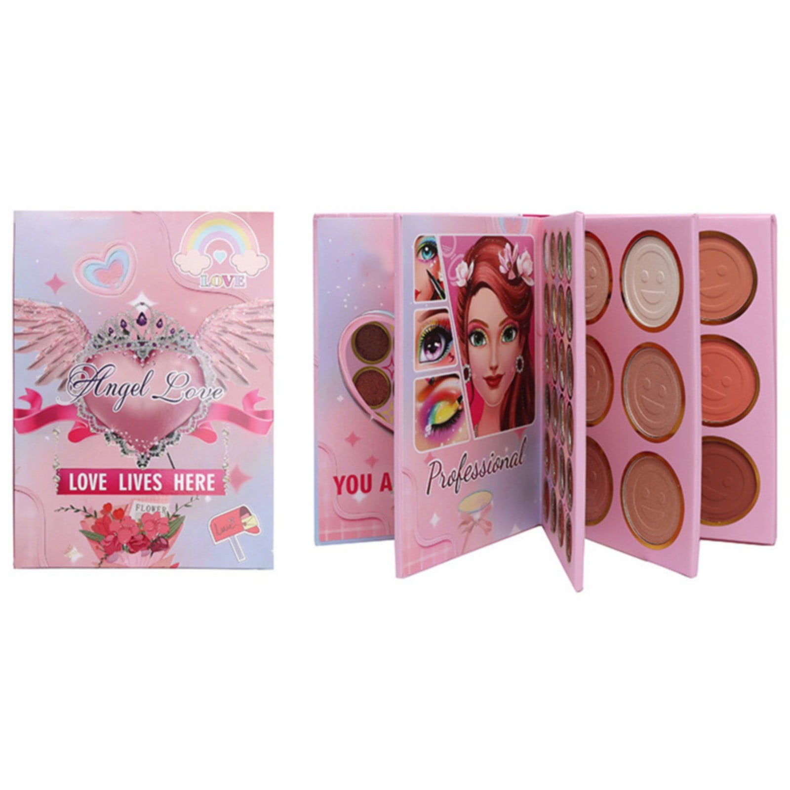 Kids Makeup Makeup For Kids Eyeshadow Books& Cheek Makeup Kit For Kids ...