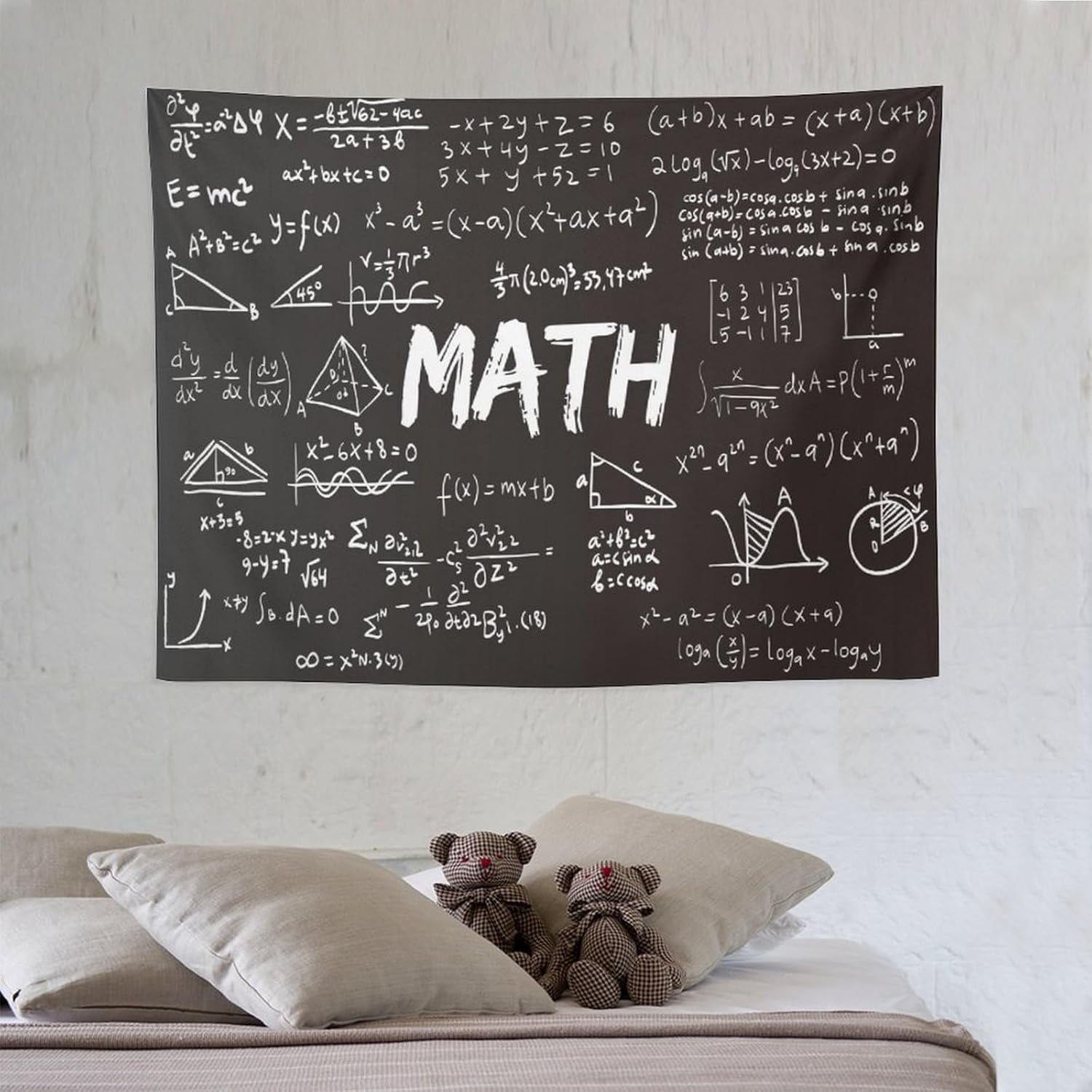 Kids Math Tapestry Wall Hanging Multiplication Table Math Tool Children ...