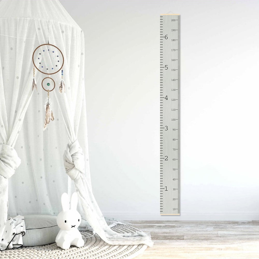 Kids Measuring Height Ruler Minimalist Solid Baby Wood Hanging Growth ...