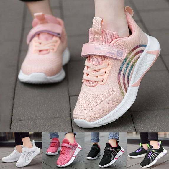Kids' Mesh Lace Up Sports Shoes Color Blocked Casual Comfort Running ...