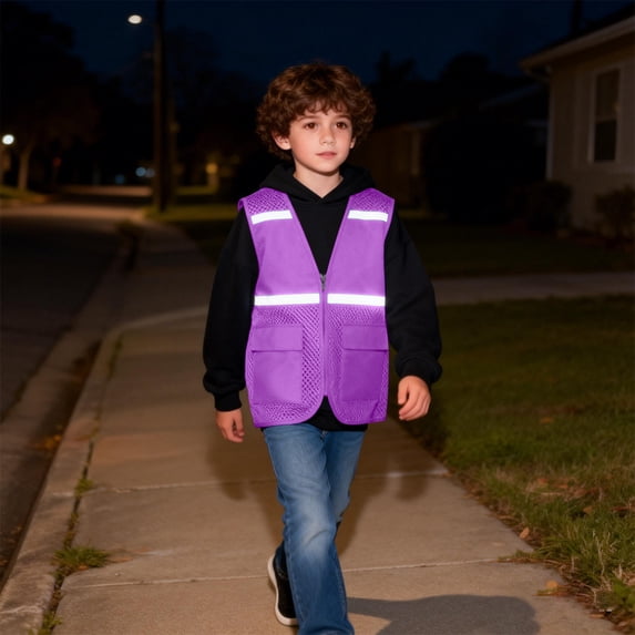 Kids' Mesh Safety Vest, Reflective Study Field Trip Vest for School ...