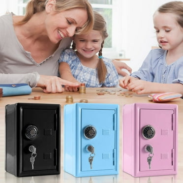 Kid's Coin Bank Locker Safe with Single Digit Combination Lock and Key ...