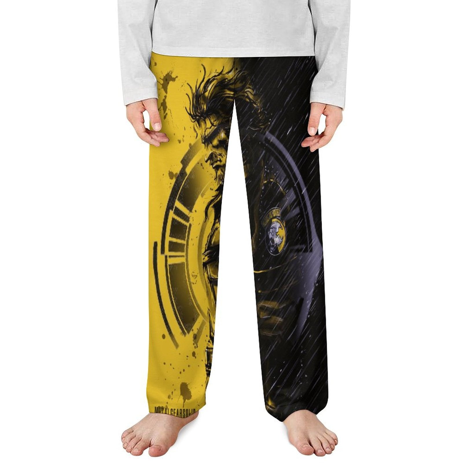 Kids Metal Ge-ar So-lid Pajama Pants Cartoon Long Pj Pants Cute Elastic ...