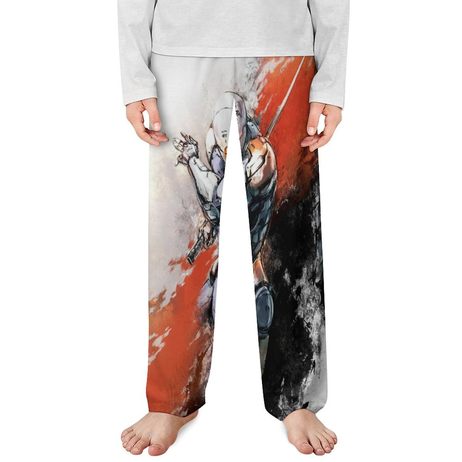 Kids Metal Ge-ar So-lid Pajama Pants Cartoon Long Pj Pants Cute Elastic ...