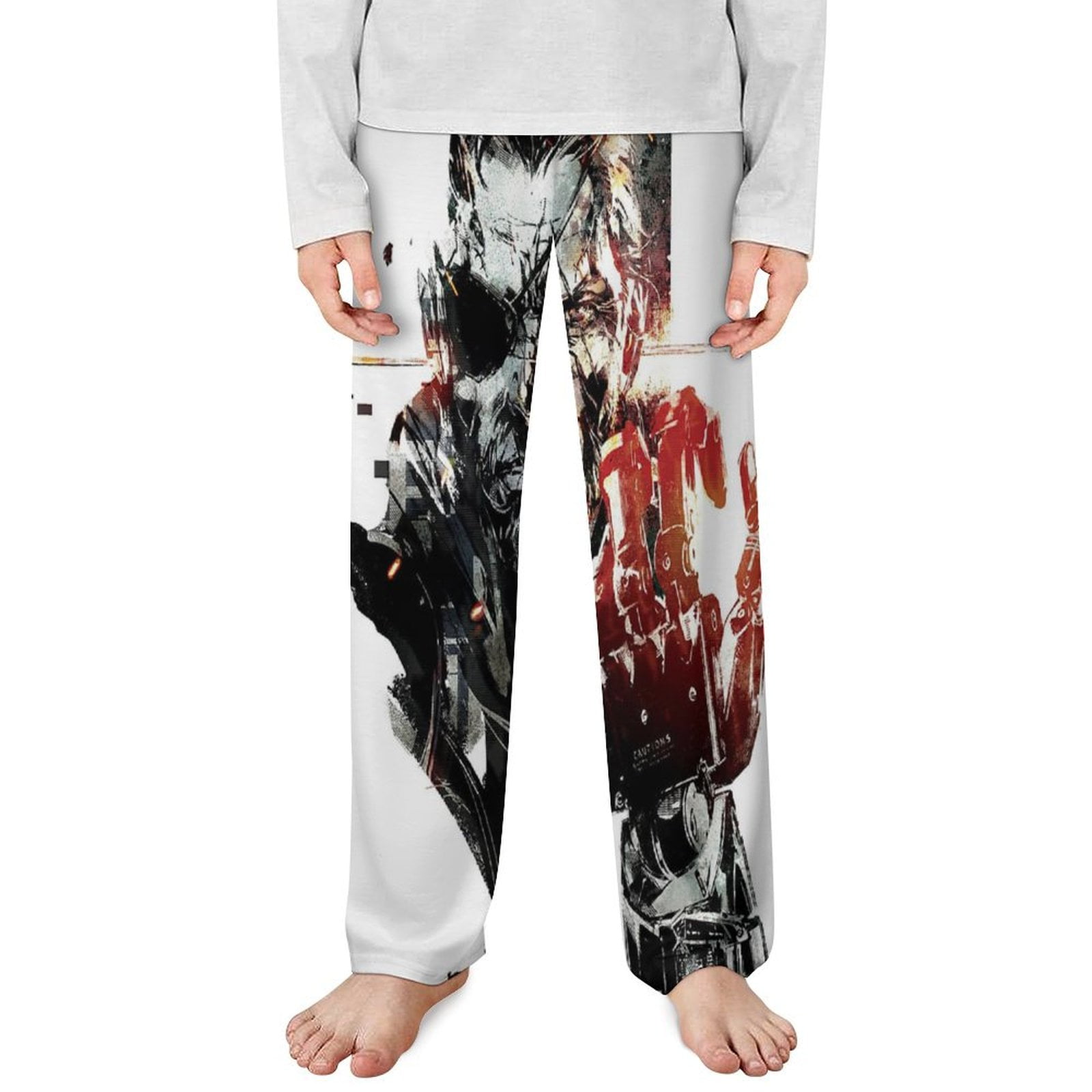 Kids Metal Ge-ar So-lid Pajama Pants Cartoon Long Pj Pants Cute Elastic ...