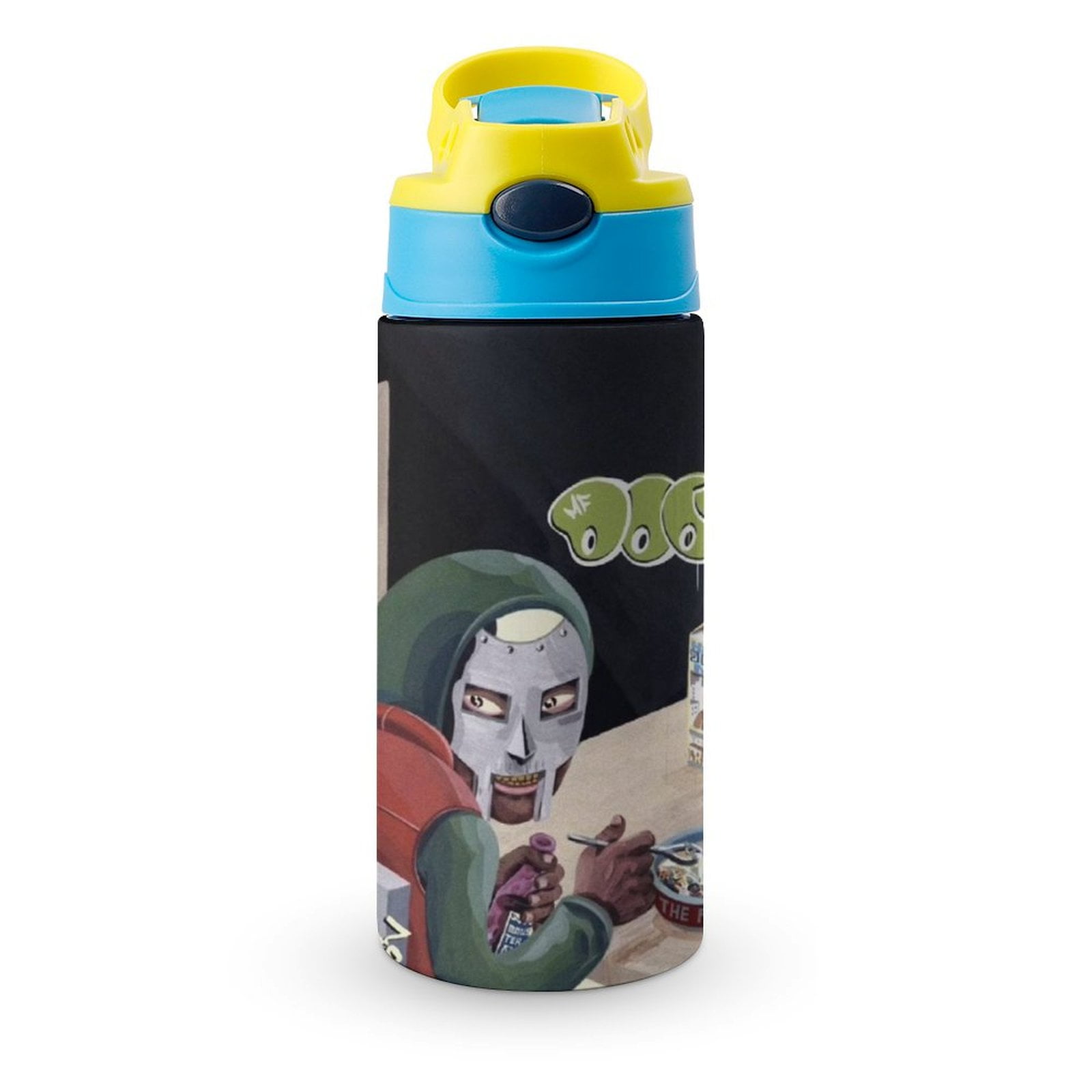 Kids Mf Doom Water Bottle with Straw Lid Vacuum Insulated Stainless ...
