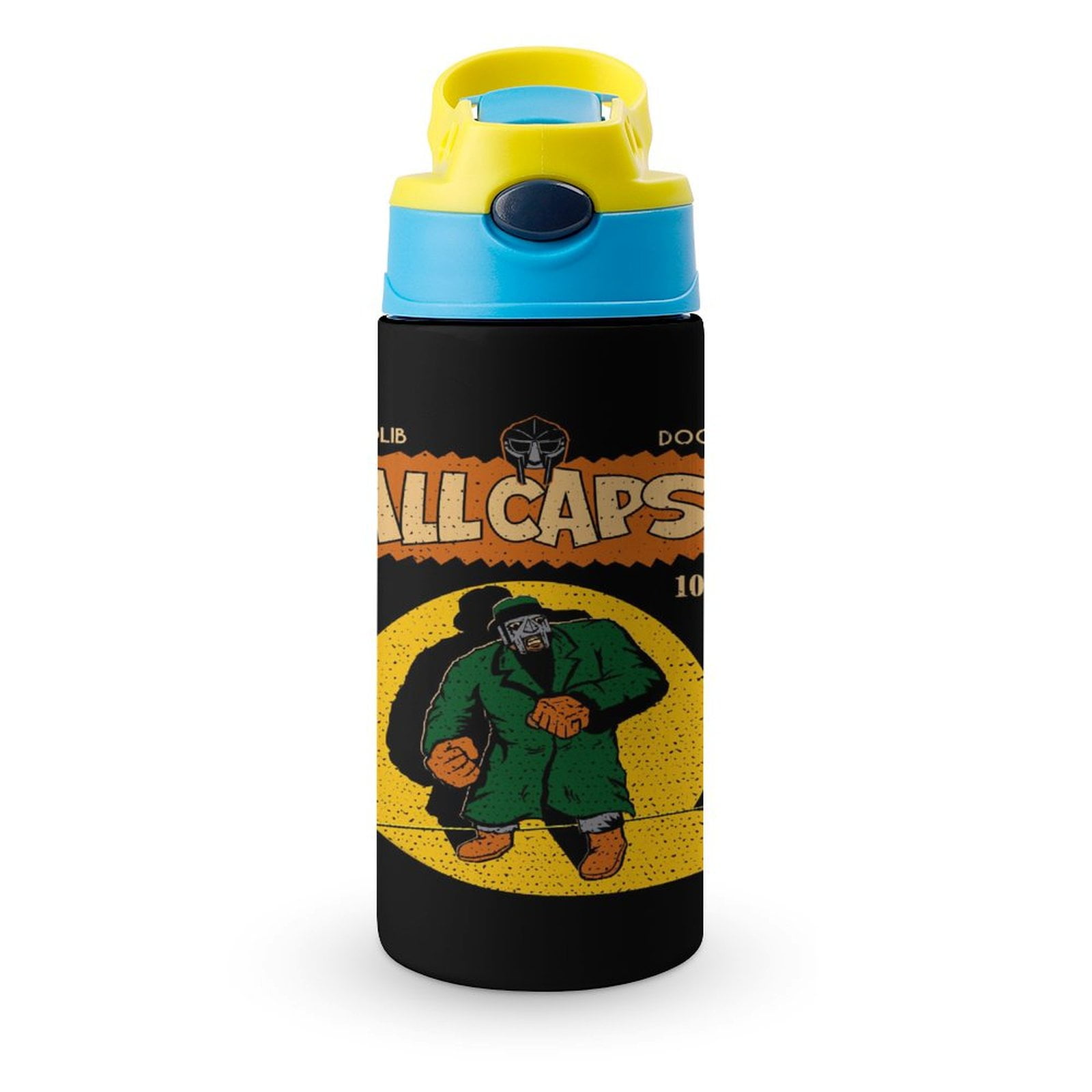 Kids Mf Doom Water Bottle with Straw Lid Vacuum Insulated Stainless ...