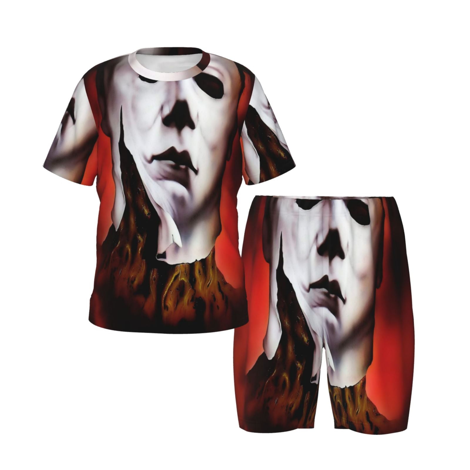 Kids Michael Myers Pajama Set Kids Cartoon Tee Shirt And Short Set 2PCS ...