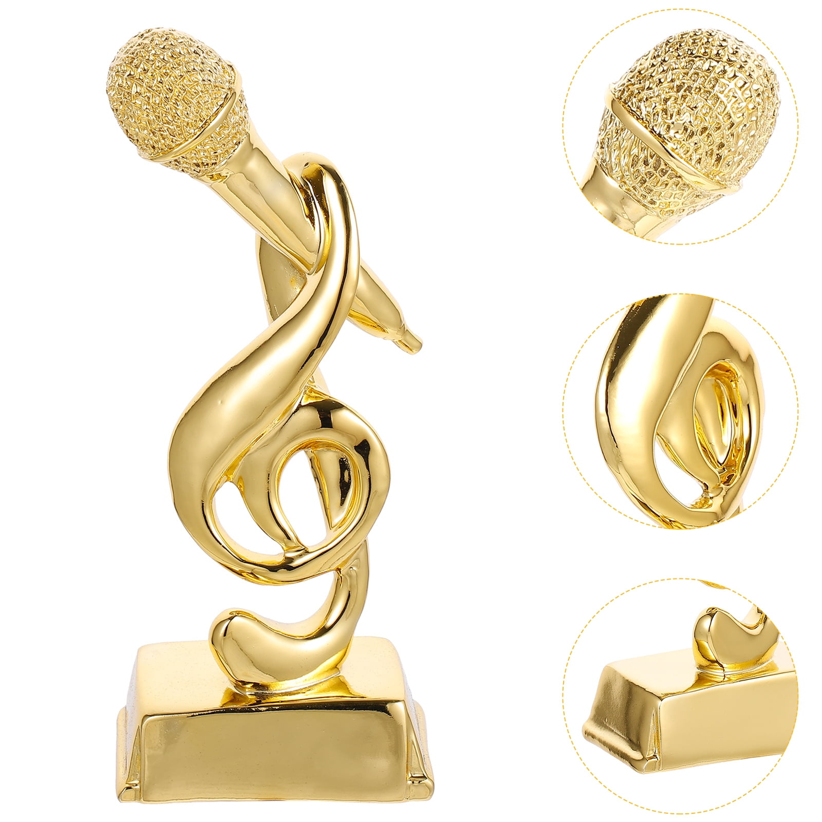 Kids Microphone Award Trophy - 6 Resin Singing Competition Prize (Gold ...