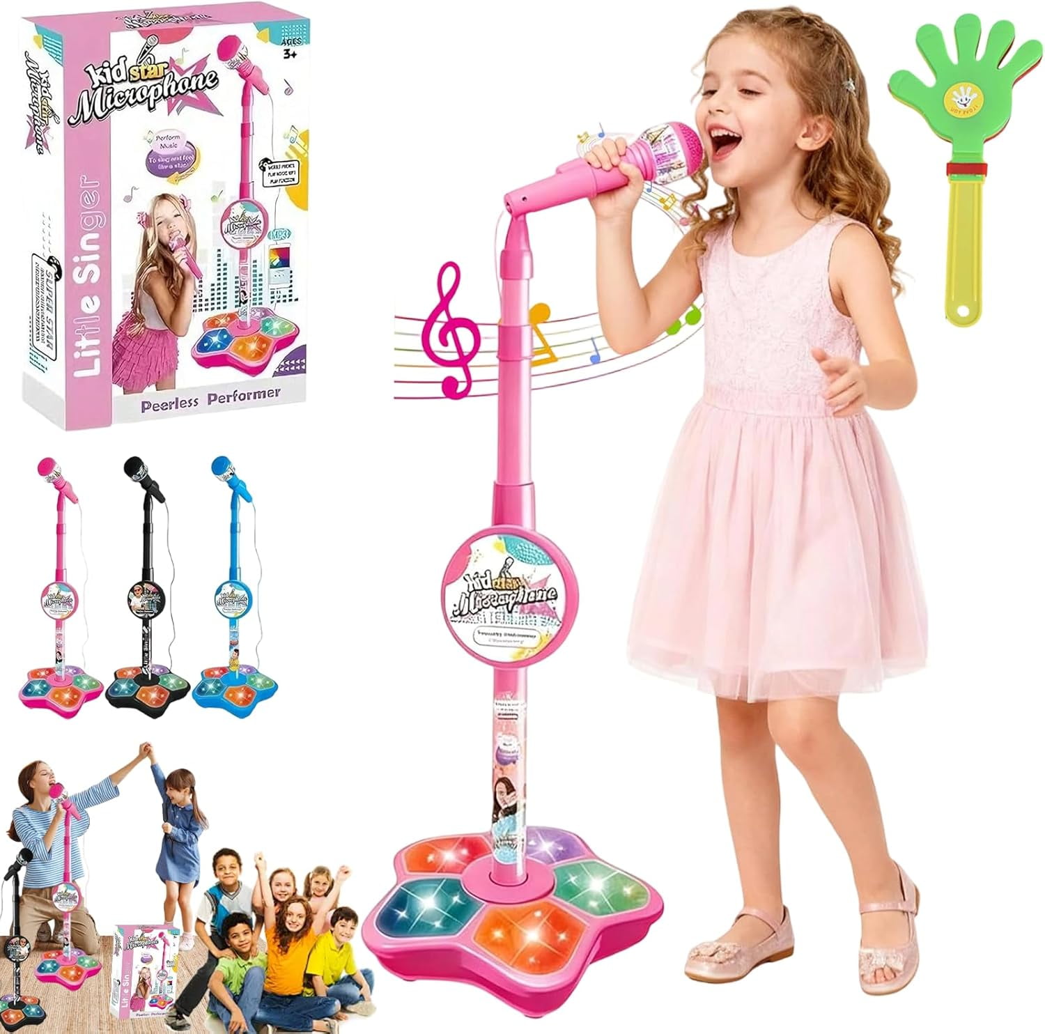 Kids Microphone with Stand, 2026 New All in One Microphone Toy, Kids ...