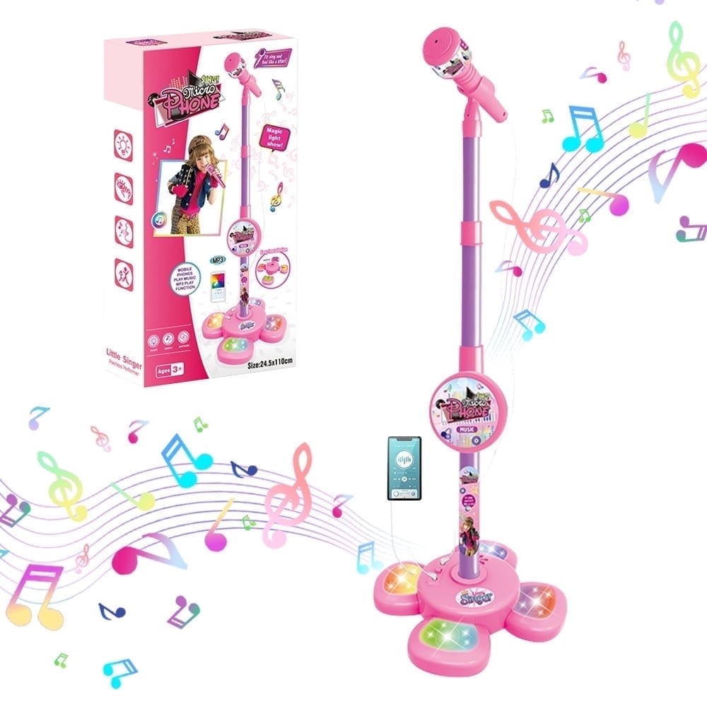 Suorfoxs Kids Microphone Toy for Girls Ages 3-8, Karaoke Machine with ...
