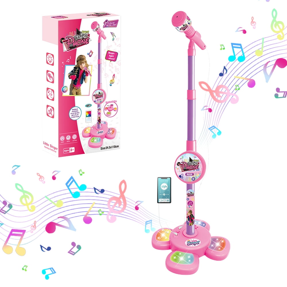 Kids Microphone Toy for Girls 2 3 4 5 Year Old, Karaoke Microphone ...