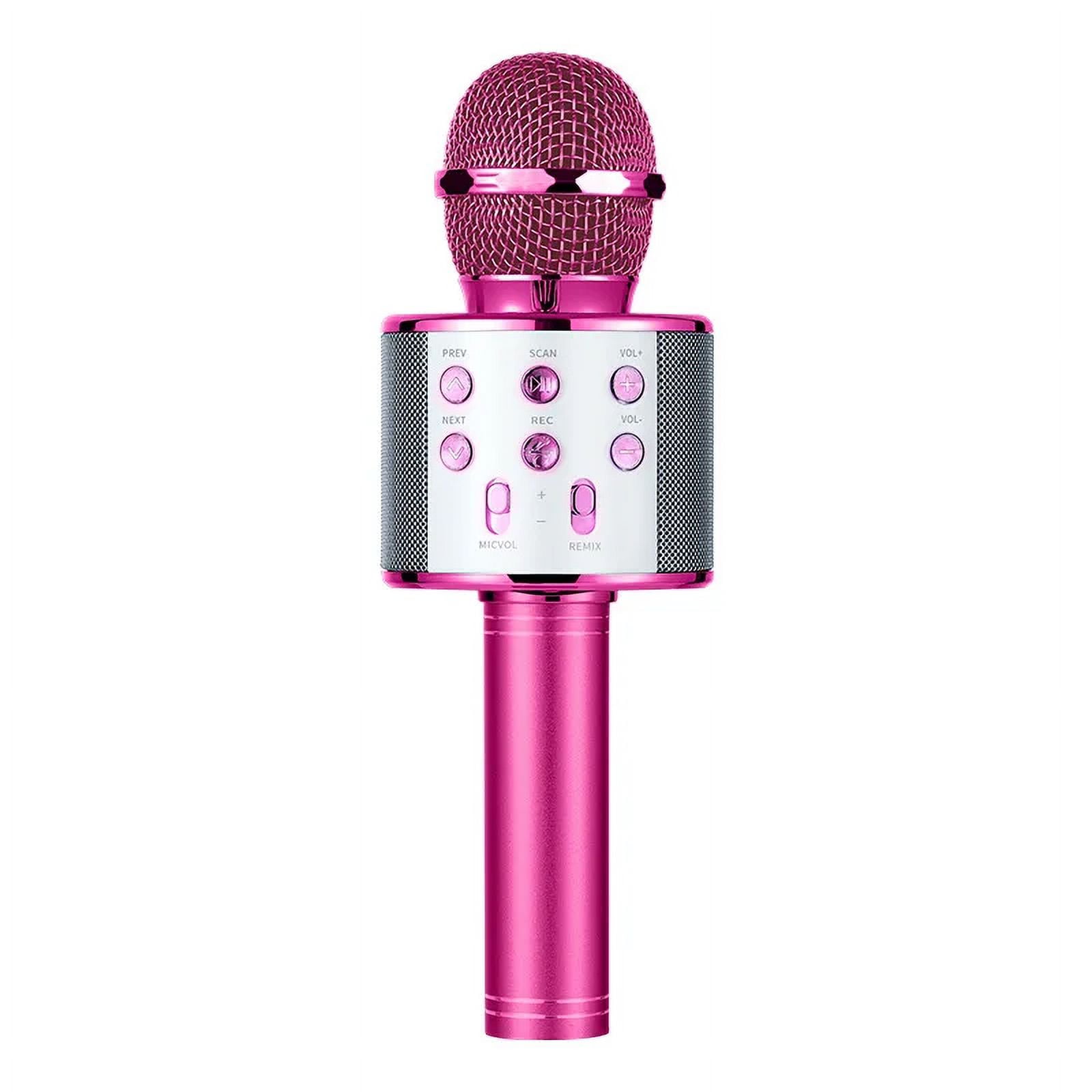 Kids Microphone Toys for Singing, Wireless Bluetooth Karaoke Microphone ...