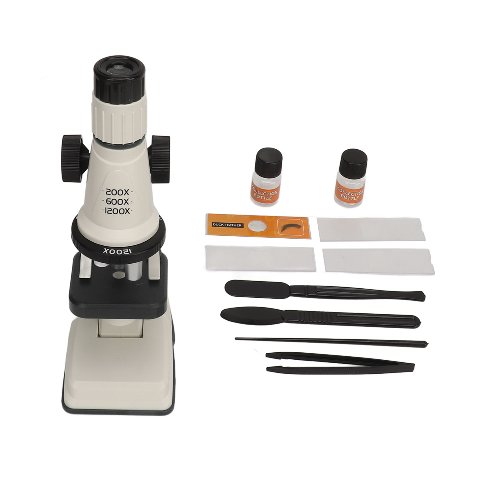 Kids Microscope Science Kit 200 to 1200X Magnification Flexible Angle ...