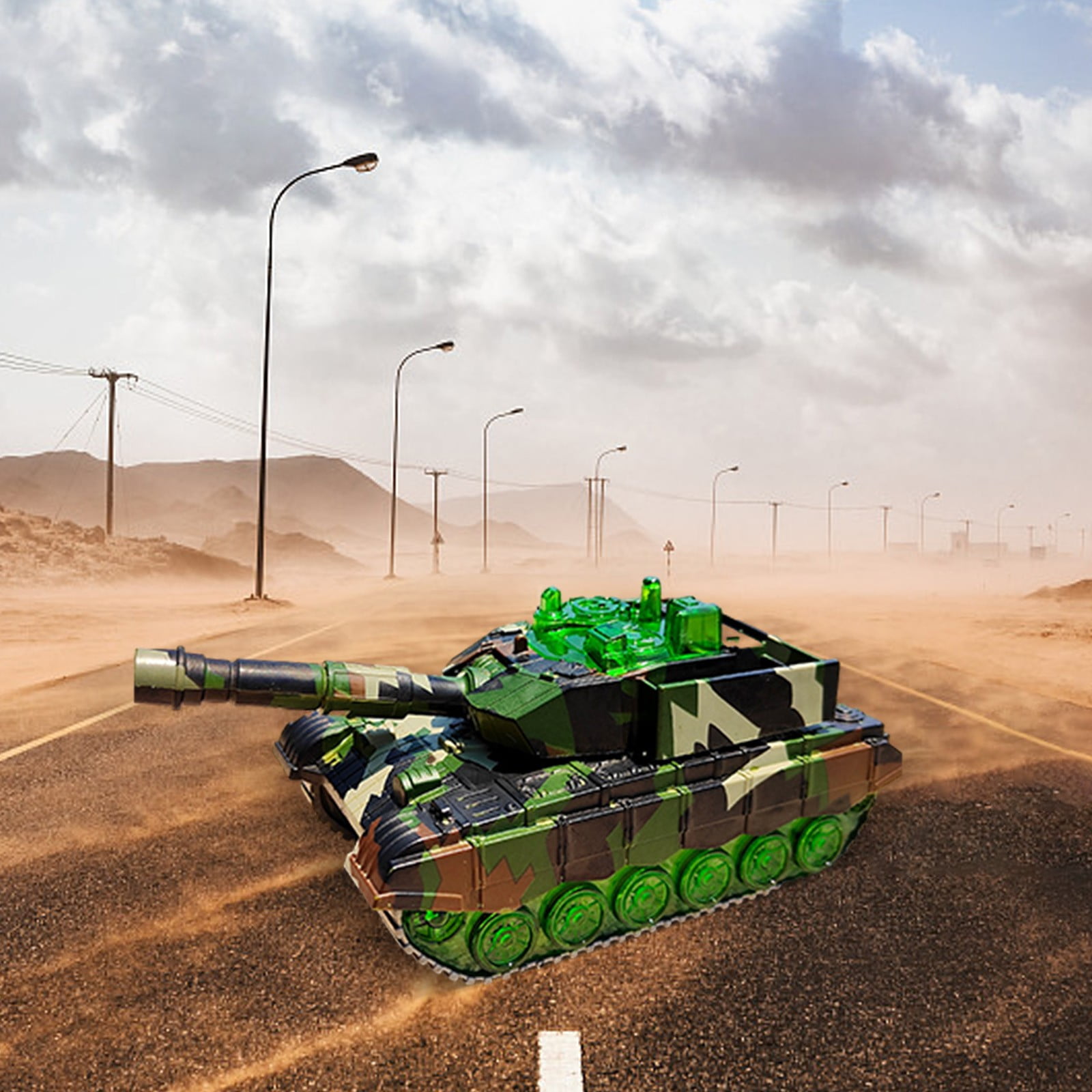 Kids Military Tank Toy, Small Tank with Light & Sound Effects, Manual ...