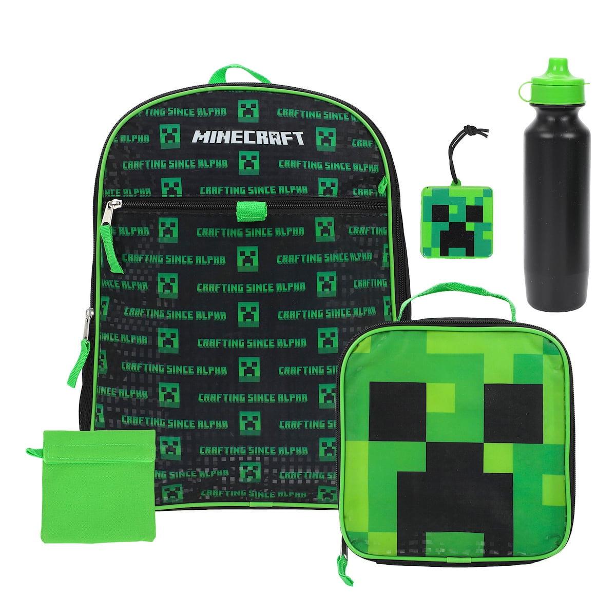 Minecraft Kids Bookbag School Supplies 4-Piece Combo Set with Backpack ...